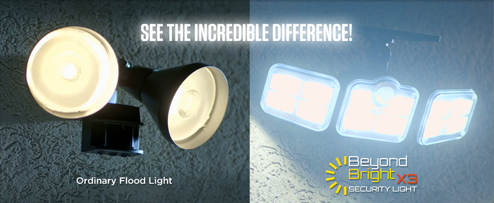 Beyond Bright X3 Security Light - The 300% Brighter Solar Security Light!